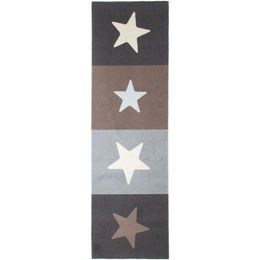 PRIMAFLOR-IDEEN IN TEXTIL K&uuml;chenl&auml;ufer &raquo;STARS, Made in Belgium&laquo; rechteckig 6, 5 mm H&ouml;he Motiv Sterne, rutschhemmend, waschbar, K&uuml;che grau...