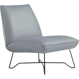 Egoitaliano Sessel &raquo;Lia Loungesessel, elegant und stylisch, toller Sitzkomfort&laquo; extravaganter Designsessel, Solit&auml;rsessel blau Leder NUVOLE (Echtes Rindsleder). 