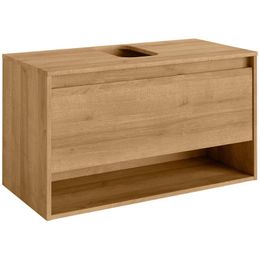 Fackelmann Waschbeckenunterschrank &raquo;Natura&laquo; Badm&ouml;bel Ast-Eiche Optik Ast-Eiche