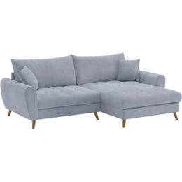 MR. COUCH Ecksofa »Blackburn II, L-Form« Mit Kaltschaumpolsterung bis 140 kg belastbar Memphis 1676 blue grey