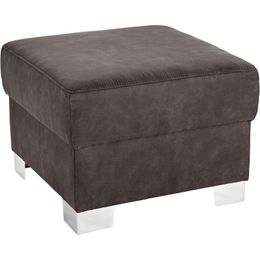 DOMO collection Hocker &raquo;Anzio&laquo; wahlweise mit Federkern grau
