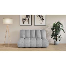 LeGer Home by Lena Gercke 2-Sitzer »Priya Designersofa, moderne Steppung, auch in Bouclé« gemütlich und modern, B/T/H: 155/108/84 cm hellgrau