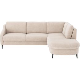 Sit & More SIT&MORE Ecksofa »Soul L-Form« wahlweise mit Bettfunktion und Bettkasten oder Schubkasten beige