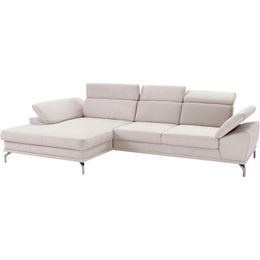 Sit & More sit&more Ecksofa &raquo;Scorpio L-Form&laquo; inklusive Sitztiefenverstellung, wahlweise mit Kopfverstellung beige
