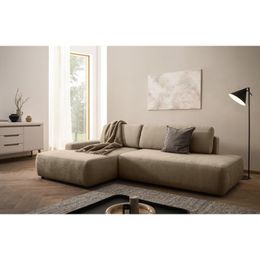 Inosign Ecksofa »TORGE, Schlafsofa Cord, Samtvelours u. Strukur fein, Couch in L-Form« Schlaffunktion und Bettkasten, Liegefläche: 210x125 cm,...
