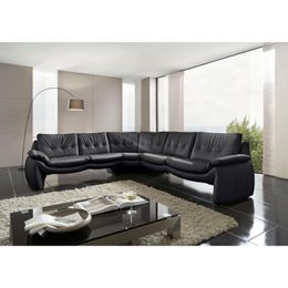 Places of Style Ecksofa »Luna L-Form« in einzigartiger Optik schwarz