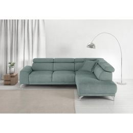 3C Candy Ecksofa &raquo;Greve Sofa immer mit manuelle Kopfteilverstellungen, modern, elegant&laquo; wahlweise motorischer Sitzvorzug, bequem und zeitlos, L-Form 