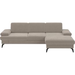 Sit & More SIT&MORE Ecksofa »Morris L-Form, inkl. Sitztiefenverstellung« wahlweise mit Armteilverstellung, Bettfunktion & Bettkasten beige