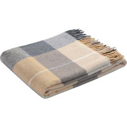 Biederlack Plaid »Britta« im Karo-Look, Kuscheldecke beige/grau/braun Obermaterial: 100% Wolle B/L: 130 cm x 170 cm