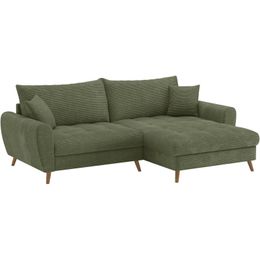 MR. COUCH Ecksofa »Blackburn II L-Form« Wahlweise mit Kaltschaumpolsterung bis 140 kg belastbar Stripes 8641 green