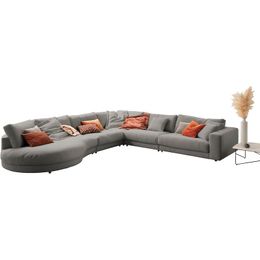 3C Candy Ecksofa &raquo;Enisa II, bequem und komfortabel, Mega Familiensofa, L-Form&laquo; incl. 3 Flatterkissen, wahlweise mit Flecken-Schutz-Bezug Easy care 