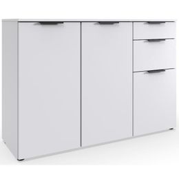 wimex Kombikommode &raquo;Level by fresh to go&laquo; 3-t&uuml;rig mit 2 Schubladen, soft-close Funktion, 122 cm breit, 84cm hoch Wei&szlig;