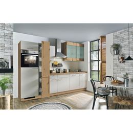 KOCHSTATION K&uuml;chenzeile &raquo;"KS-Trea", wahlweise mit E-Ger&auml;ten, h&ouml;henverstellbare F&uuml;&szlig;e&laquo; vormontiert, mit Vollauszug und Soft-Close-Funktion, Breite 310 