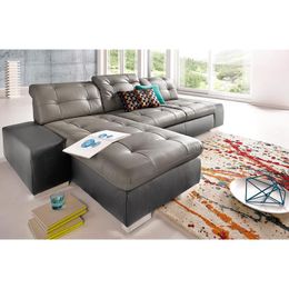 Sit & More SIT&MORE Ecksofa »Palomino L-Form« wahlweise XL oder XXL und mit Bettfunktion fango/delfin