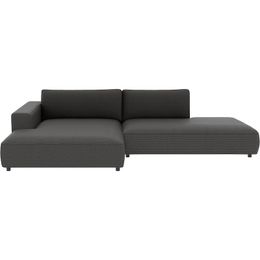 Musterring Ecksofa &raquo;Lucia&laquo; verschiedene Farben, gro&szlig;er Longchair mit Armlehne, B330 x T190 cm grau 100% Polyester