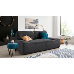 DOMO collection 2-Sitzer »Cesena modernes Sofa mit flachen Armlehnen, komfortabel« fester Sitzkomfort, frei im Raum stellbar anthrazit