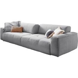 3C CANDY Big-Sofa »Yoshy Mega Sofa mit Komfortfunktionen, modern und bequem, « Zwei Sitztiefen durch verstellbare Rückenlehne, Bezug in Cord grau