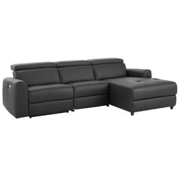 Home Affaire Ecksofa »Sentrano, L-Form, « 275 cm, man. o. elektr. Relaxfunktion und USB/Kopfverstellung grau