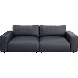 Musterring Big-Sofa &raquo;LUCIA&laquo; in vielen Qualit&auml;ten und 4 unterschiedlichen N&auml;hten, 2,5-Sitzer schwarz Flachgewebe FLORIS (100% Polyester);Flachgewebe VALMONT (60% 