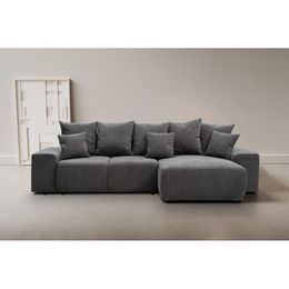 WERK2 Ecksofa »Riwa, modernes Sofa zum Kuscheln und Entspannen, Breite 300cm, L-Form« Trendiges Ecksofa mit vielen Kissen, Schlaffunktion &...