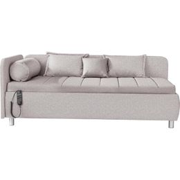 Alina Schlafsofa »Kiana« Liegefläche 90/200 cm oder 100/200 cm, Bettkasten, Zierkissen-Set platingrau TMD 19