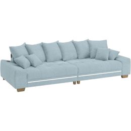 MR. COUCH Big-Sofa »Nikita II« RGB-LED, Bluetooth-Soundsystem, wahlweise mit Kaltschaum Stripes 8624 blue grey