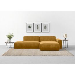 Trendmanufaktur Ecksofa »Braga, mit hochwertigem Kaltschaum, L-Form, in Cord erhältlich« modernes Sofa, Couch mit hohem Sitzkomfort, 275/72/160 cm...