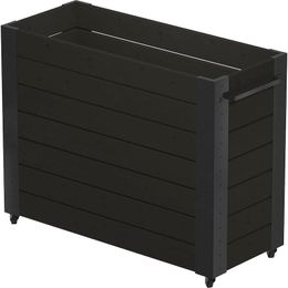 Plus Blumenkasten »Cubic« BxTxH: 50x120x95 cm Schwarz RAL 9005