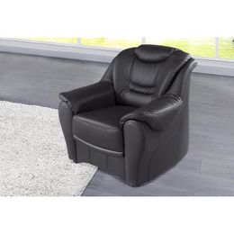 Sit & More sit&more Sessel &raquo;Bansin&laquo; schwarz Luxus-Microfaser ALTARA NUBUCK (100% Polyester);SOFTLUX -Kunstleder;NaturLEDER (echtes Rindsleder)/Korpus SOFTLUX -