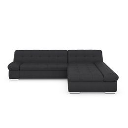 DOMO collection Ecksofa »Mona L-Form« wahlweise mit Bettfunktion dkl.grau