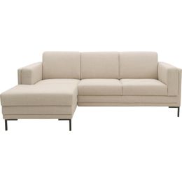 LOOKS by Wolfgang Joop Ecksofa »LOOKS VII L-Form« klare Linien, edles Design beige