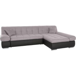 DOMO collection Ecksofa »Mona L-Form« wahlweise mit Bettfunktion schwarz/grau 0