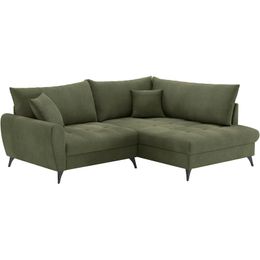 MR. COUCH Ecksofa »Blackburn II L-Form« Wahlweise mit Kaltschaumpolsterung bis 140 kg belastbar Memphis 12 green