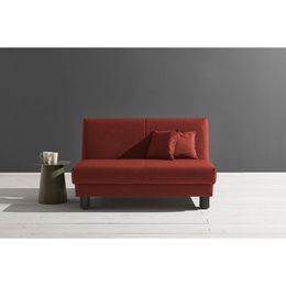 ell+ell ELL + ELL Schlafsofa »Enny« Liegefläche Breite 120 oder 140 cm, Liegehöhe 45 cm, Füße schwarz rot