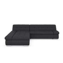 DOMO collection Ecksofa »Mona L-Form« wahlweise mit Bettfunktion dkl.grau