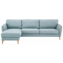 Home Affaire Ecksofa »MARSEILLE (279/152cm), L-Form, Rec. rechts/links, verschiedene Bezüge« Massivholzbeine Eiche, Landhausstil,...