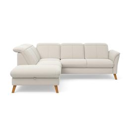 Sit & More SIT&MORE Ecksofa »Romero L-Form« wahlweise mit oder ohne TV-Funktion, Bettfunktion, Bettkasten creme