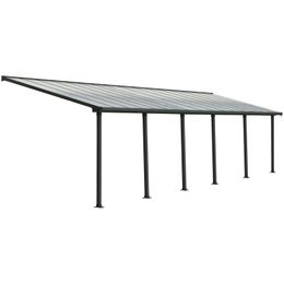 Terrassendach &raquo;Olympia 3x9.71&laquo; BxT: 980x295 cm grau Aluminium, Polycarbonat (PC)