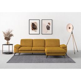 Sit & More SIT&MORE Ecksofa »Cabana L-Form« Recamiere, wahlweise mit Sitztiefen-, Armlehnen- und Kopfteilfunktion mustard