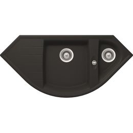 respekta Einbauspüle »ARLINGTON 110X52S« Schwarz