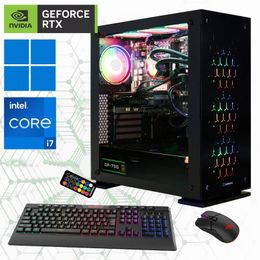 GAMEMAX Gaming-PC »Onyx II 7174« DDR5, Windows 11 schwarz WLAN AC, ARGB-Beleuchtung Front, 2x PS/2, 4x USB 2.0/1.1-Anschlüsse, 2x USB 3.2 Gen1, 1x...