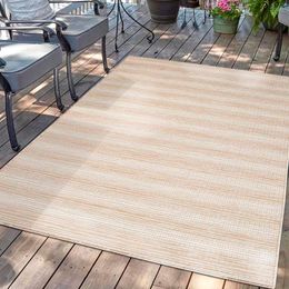 Carpet City Outdoorteppich &raquo;PALM3471&laquo; rechteckig 5 mm H&ouml;he Wetterfest & UV-best&auml;ndig, f&uuml;r Balkon, Terrasse, K&uuml;che, flach gewebt creme Obermaterial:...
