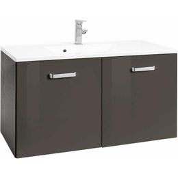 Welltime Waschbeckenunterschrank &raquo;Ravenna&laquo; Badm&ouml;bel, Waschtisch inkl. Waschbecken, Breite 80 cm grau