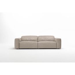 Egoitaliano 2,5-Sitzer &raquo;Beverly, Designsofa mit erstklassigem Sitzkomfort und tollen Details&laquo; Breite 242 cm, verstellbare Kopfteile grau Luxus-Micofaser 