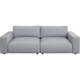 Musterring Big-Sofa &raquo;LUCIA&laquo; in vielen Qualit&auml;ten und 4 unterschiedlichen N&auml;hten, 2,5-Sitzer grau Flachgewebe FLORIS (100% Polyester);Flachgewebe VALMONT (60% 