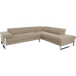 W.Schillig Ecksofa &raquo;finn, toller Sitzkomfort, L-Form, hochwertige Verarbeitungsdetails&laquo; German Design Award 2016, Fu&szlig;gestell Chrom gl&auml;nzend, Breite 