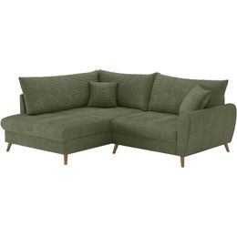 MR. COUCH Ecksofa »Blackburn II, L-Form« Mit Kaltschaumpolsterung bis 140 kg belastbar Stripes 8641 green