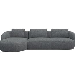 FLEXLUX Wohnlandschaft »Torino, rund, L-Form, Sofa-Ecke mit Recamiere, Longchair-Sofa« Modernes, organisches Sofa-Design, Kaltschaum,...