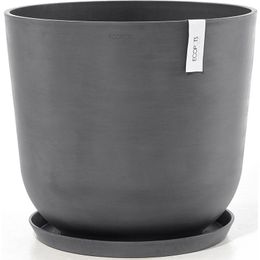 Ecopots Blumentopf &raquo;Oslo 55 + Wassersystem Grau&laquo; f&uuml;r innen und au&szlig;en: frostsicher, bruchsicher und lichtbest&auml;ndig Grau
