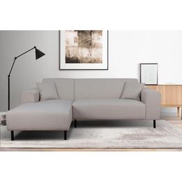 Home Affaire Ecksofa »ARROS L-Form mit Wellenunterfederung, Maße B/T/H: 235/163/81 cm« incl. Zierkissen, mit Recamiere rechts/links bestellbar,...